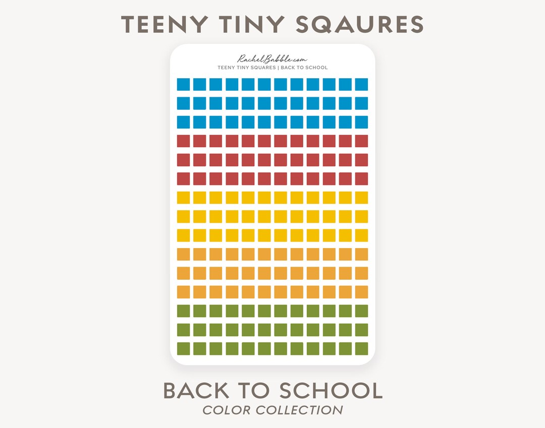 Teeny Tiny Square Stickers Square Planner Stickers Mini - Etsy