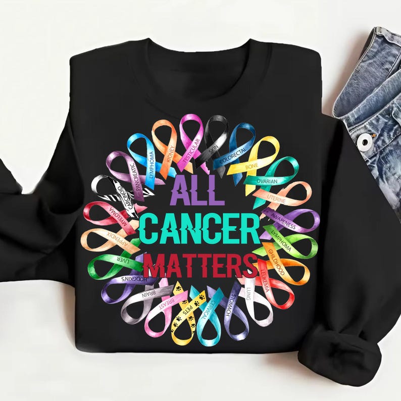 All Cancer Matters PNG Awareness Ribbon Sublimation Shirt Design - Etsy