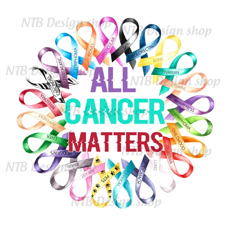 All Cancer Matters PNG Awareness Ribbon Sublimation Shirt Design - Etsy