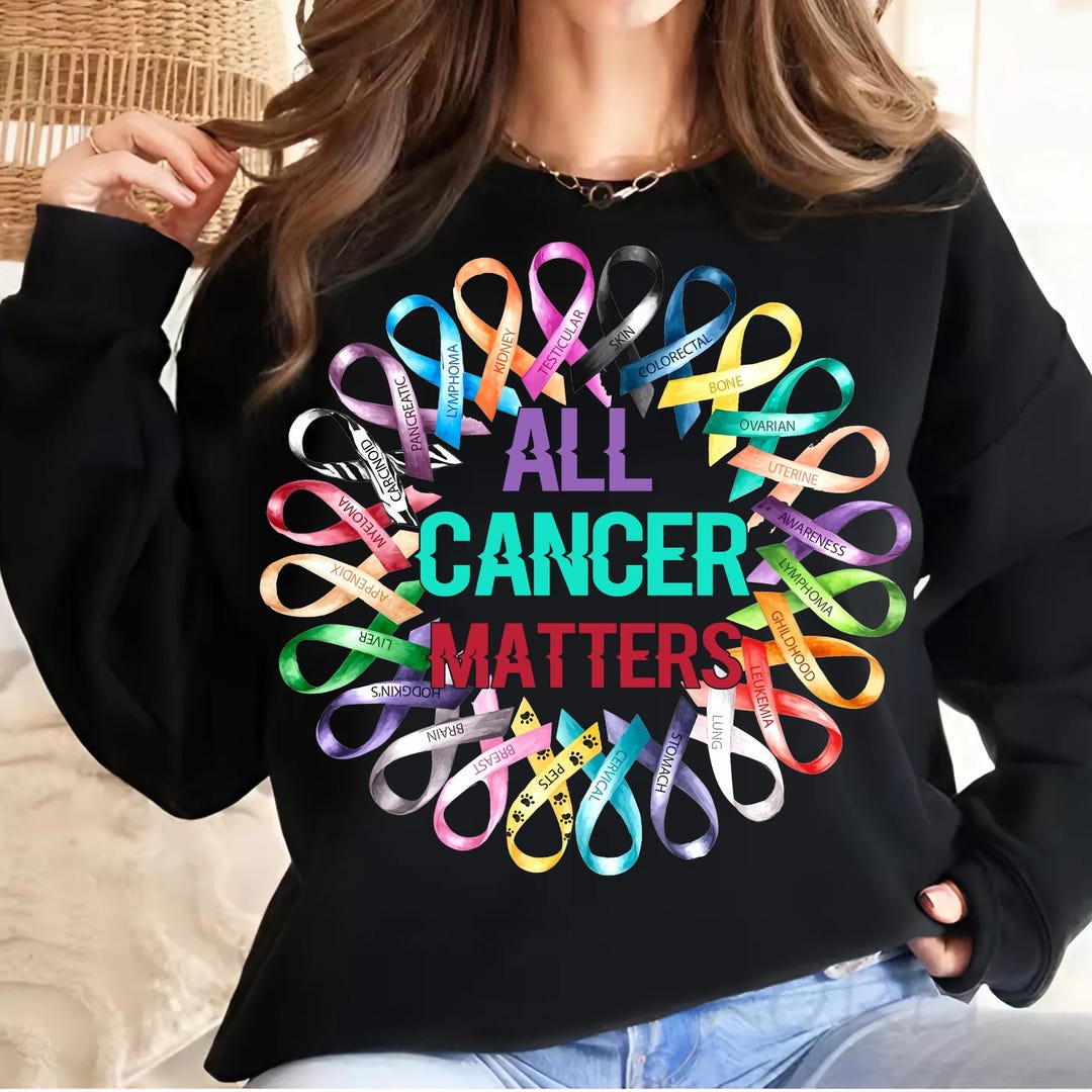 All Cancer Matters PNG Awareness Ribbon Sublimation Shirt Design - Etsy
