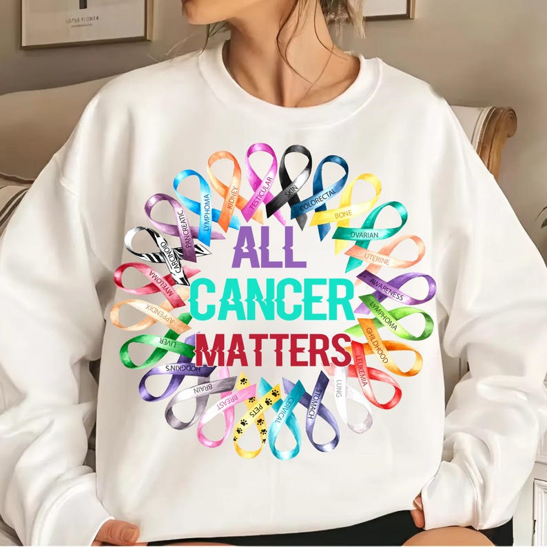 All Cancer Matters PNG Awareness Ribbon Sublimation Shirt Design - Etsy