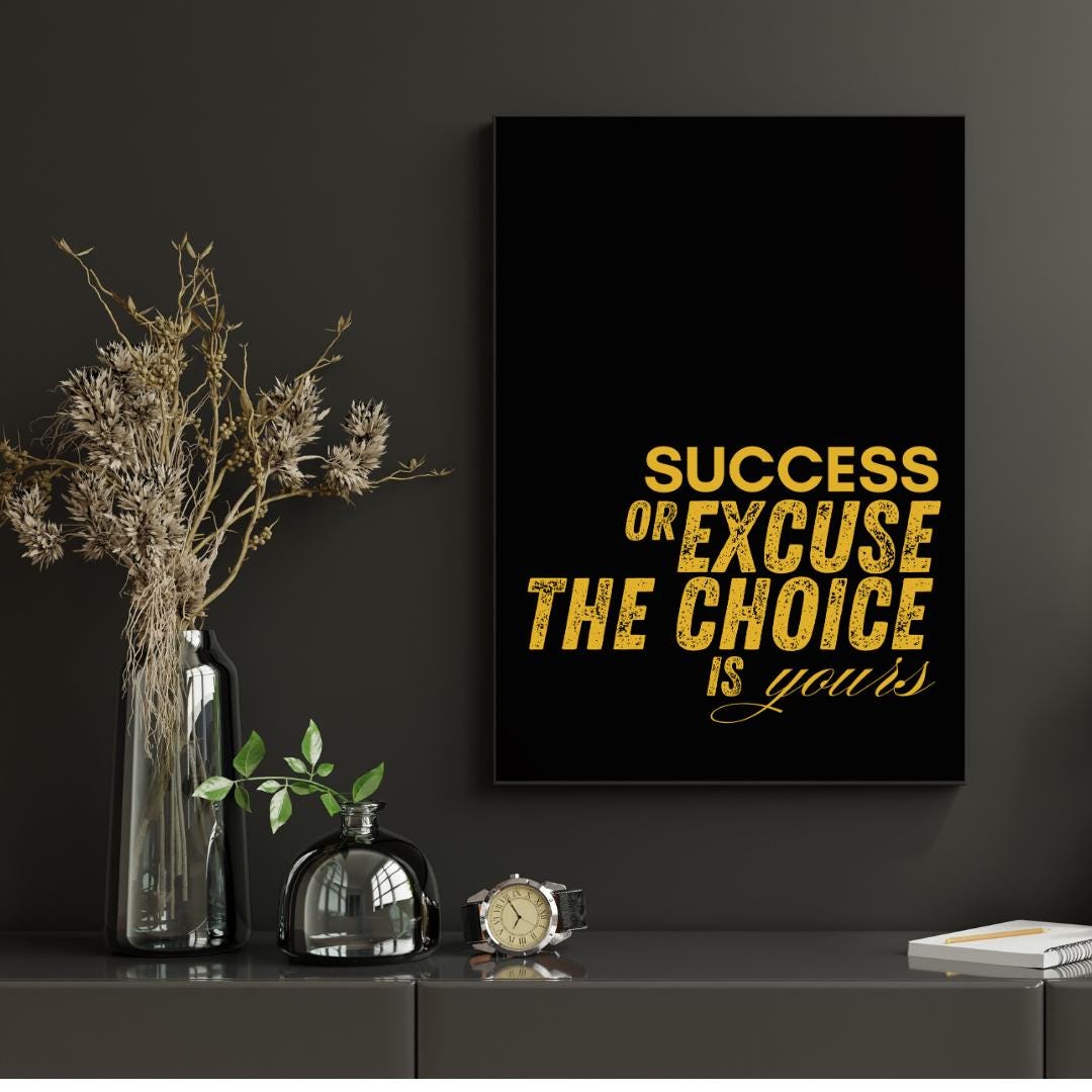 Success Poster,boss Mode Print, Success Inspired Wall Art, Modern ...