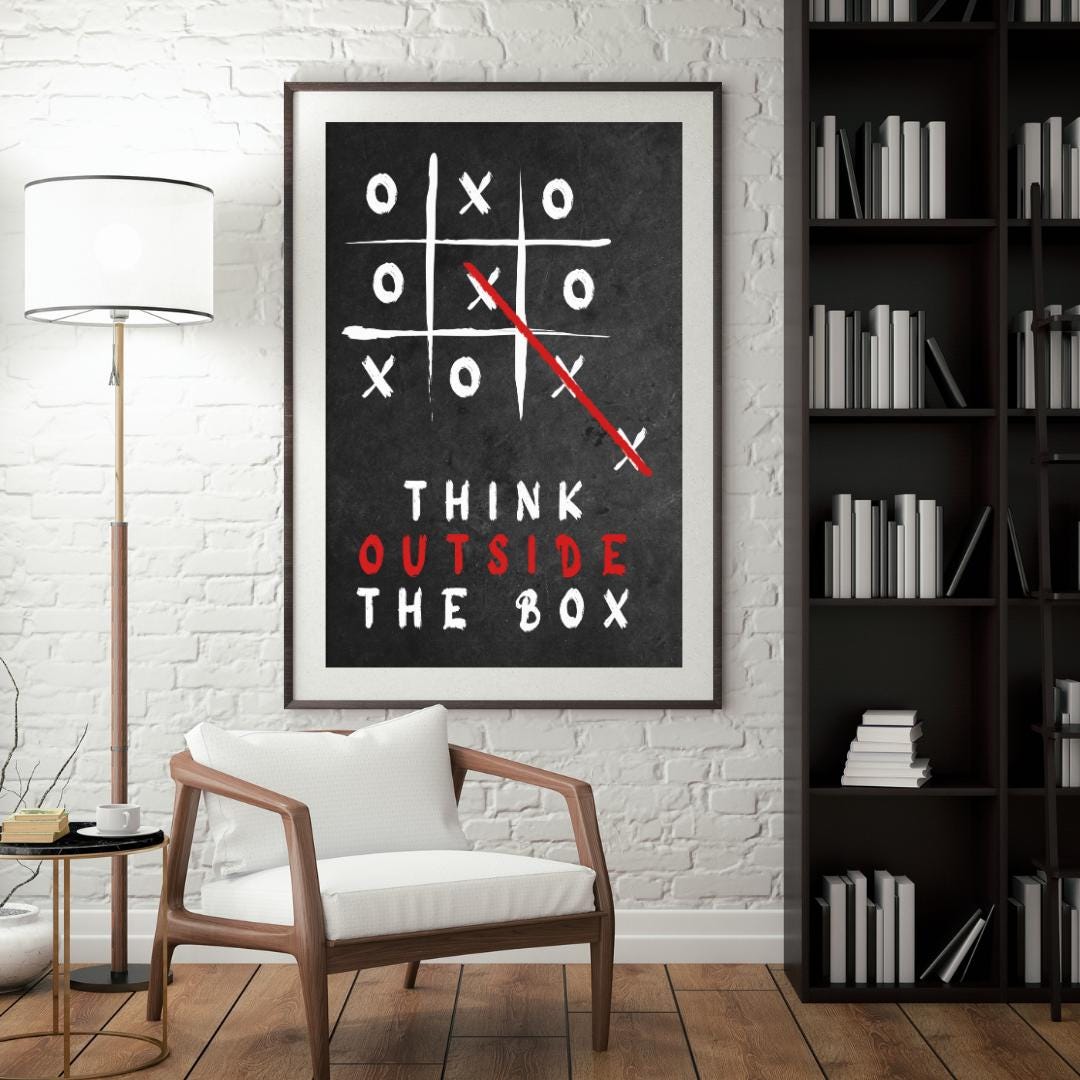 Think Outside the Box Poster,boss Mode Print, Think Outside the Box ...