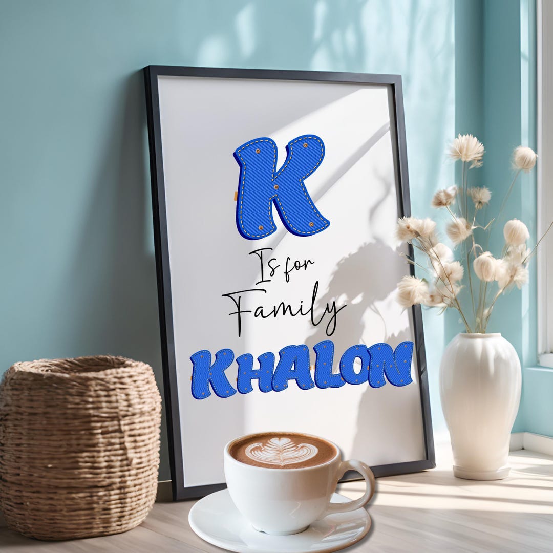 Personalized Family Name Print | Custom Kids Room Decor (digital ...
