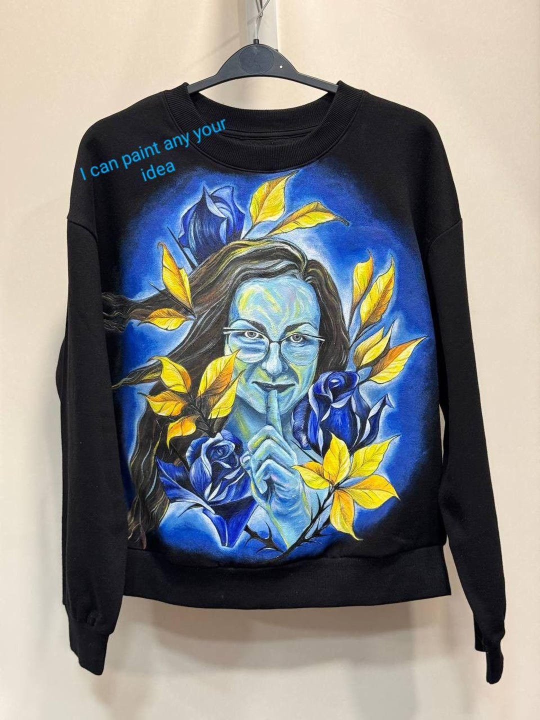 Hand-painted Sweatshirt, Made to Order, Unique Design, Exclusive Custom ...