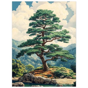 Vintage Tree Poster Botanical Illustration Print Full Color Nature Wall ...