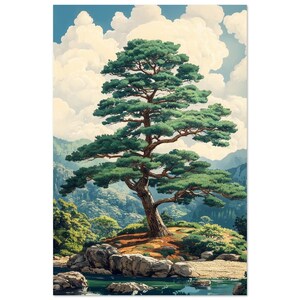 Vintage Tree Poster Botanical Illustration Print Full Color Nature Wall ...