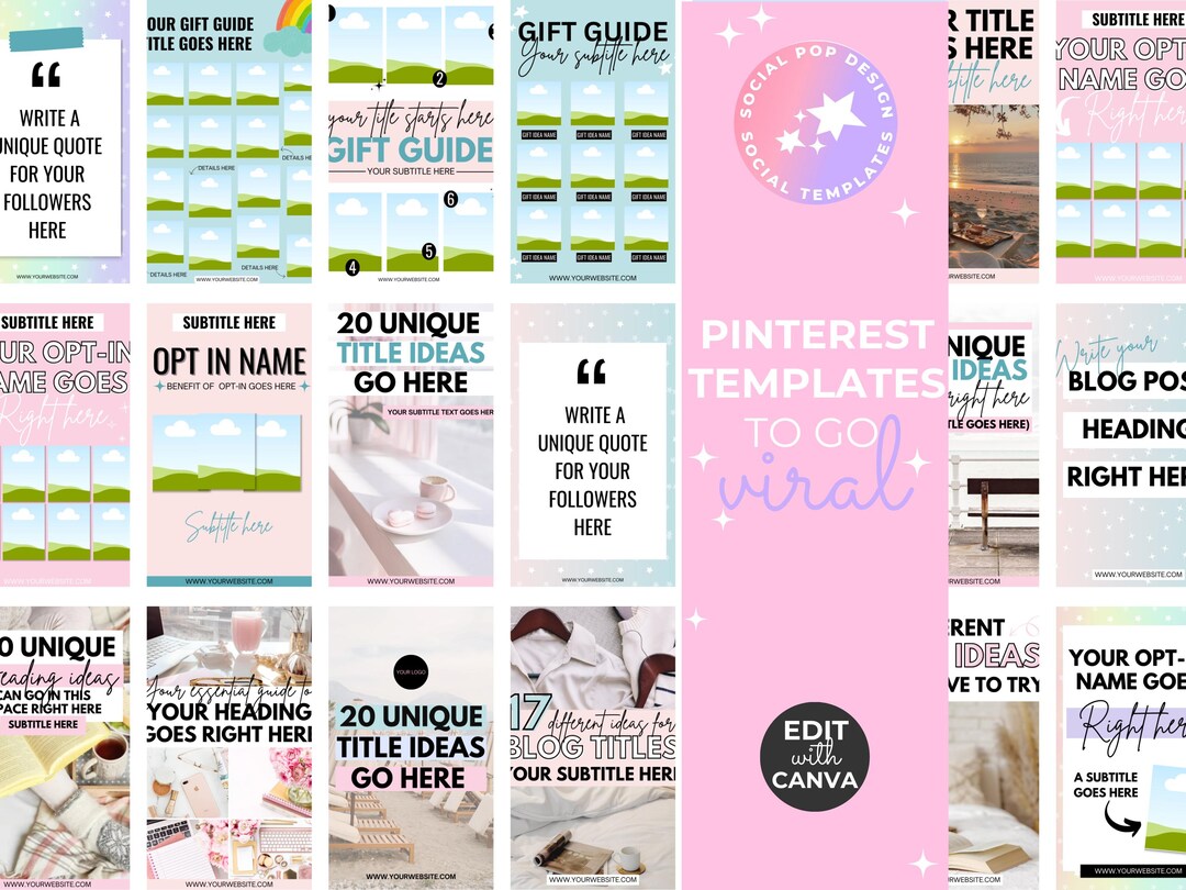 Pink Pinterest Templates | Canva Pin Templates | Blogger Templates ...