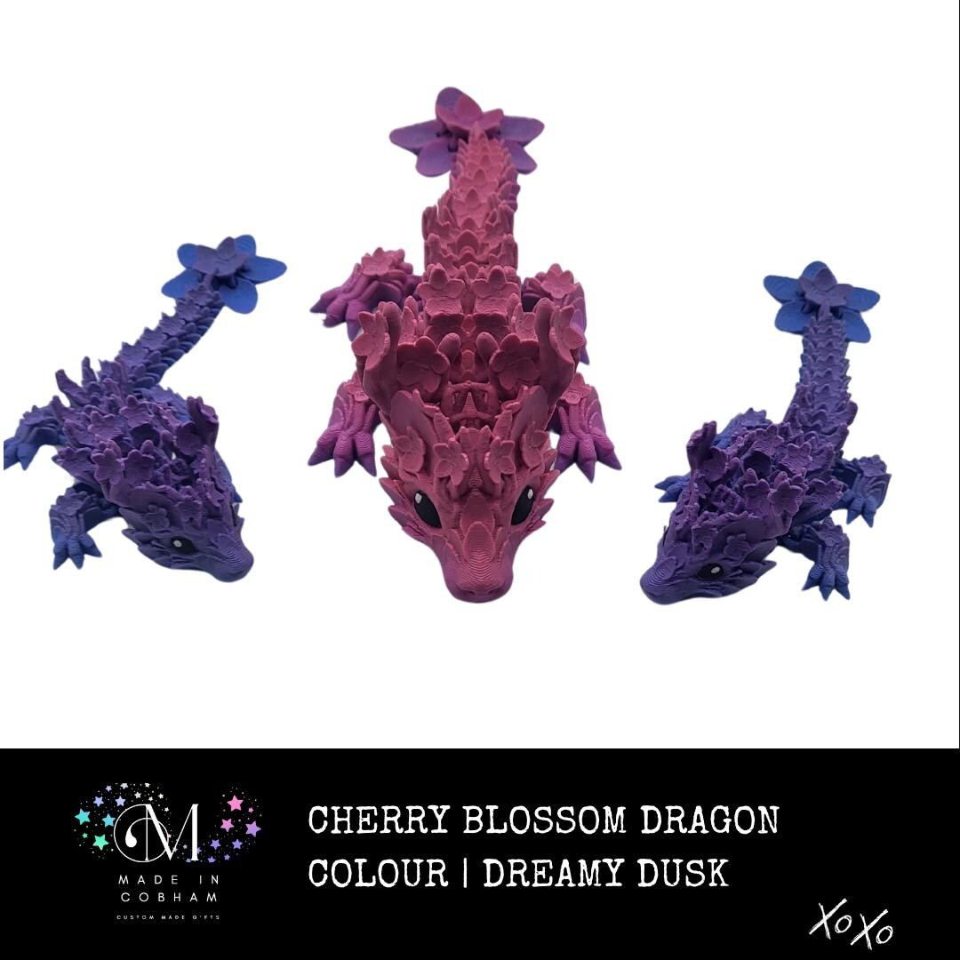Cherry Blossom Baby Dragon – Dreamy Dusk | Articulated 3D Printed ...