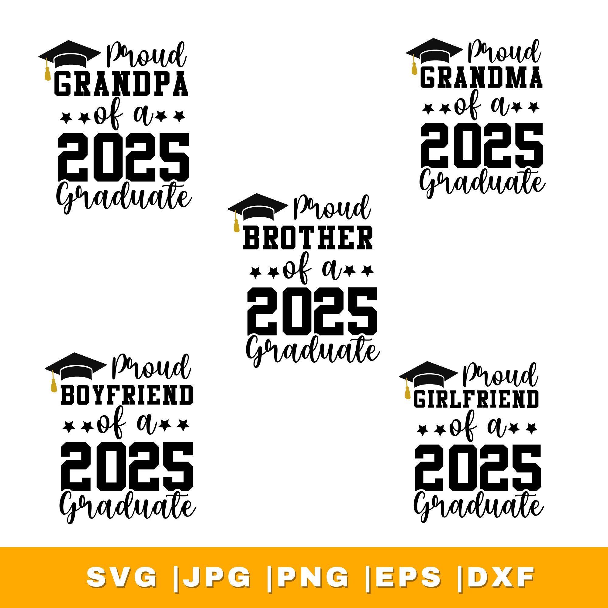 Proud Graduate 2025 Svg Bundle, Graduation Svg, Proud Senior Svg ...
