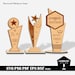 6 Different Designs Awards Trophy Laser Cut Bundle, Glowforge Laser Cut ...