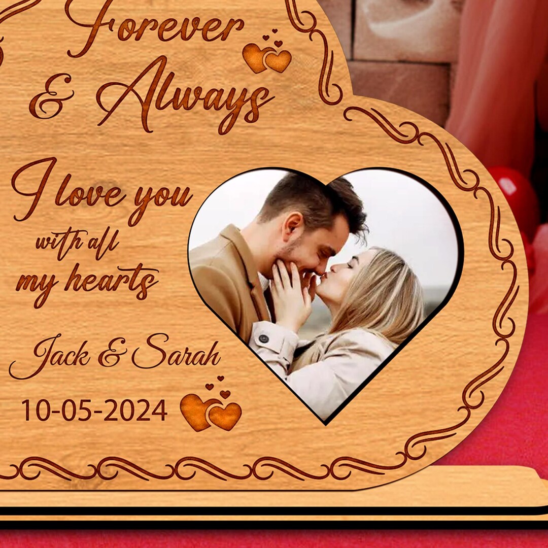 Personalized Romantic Couple Laser Cut Ready, Love Sign SVG, Valentine ...
