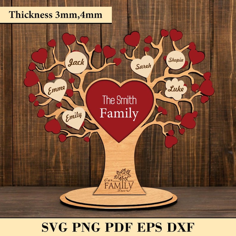 Family Tree Laser Cut Svg Files, Family Tree Branch, SVG Family Tree ...
