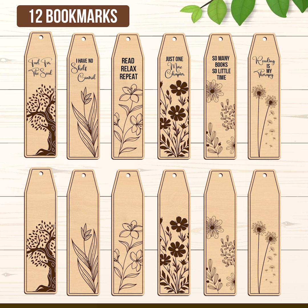 Bookmark SVG Laser Cut Files, Book Mark Svg Laser Engraving Files ...