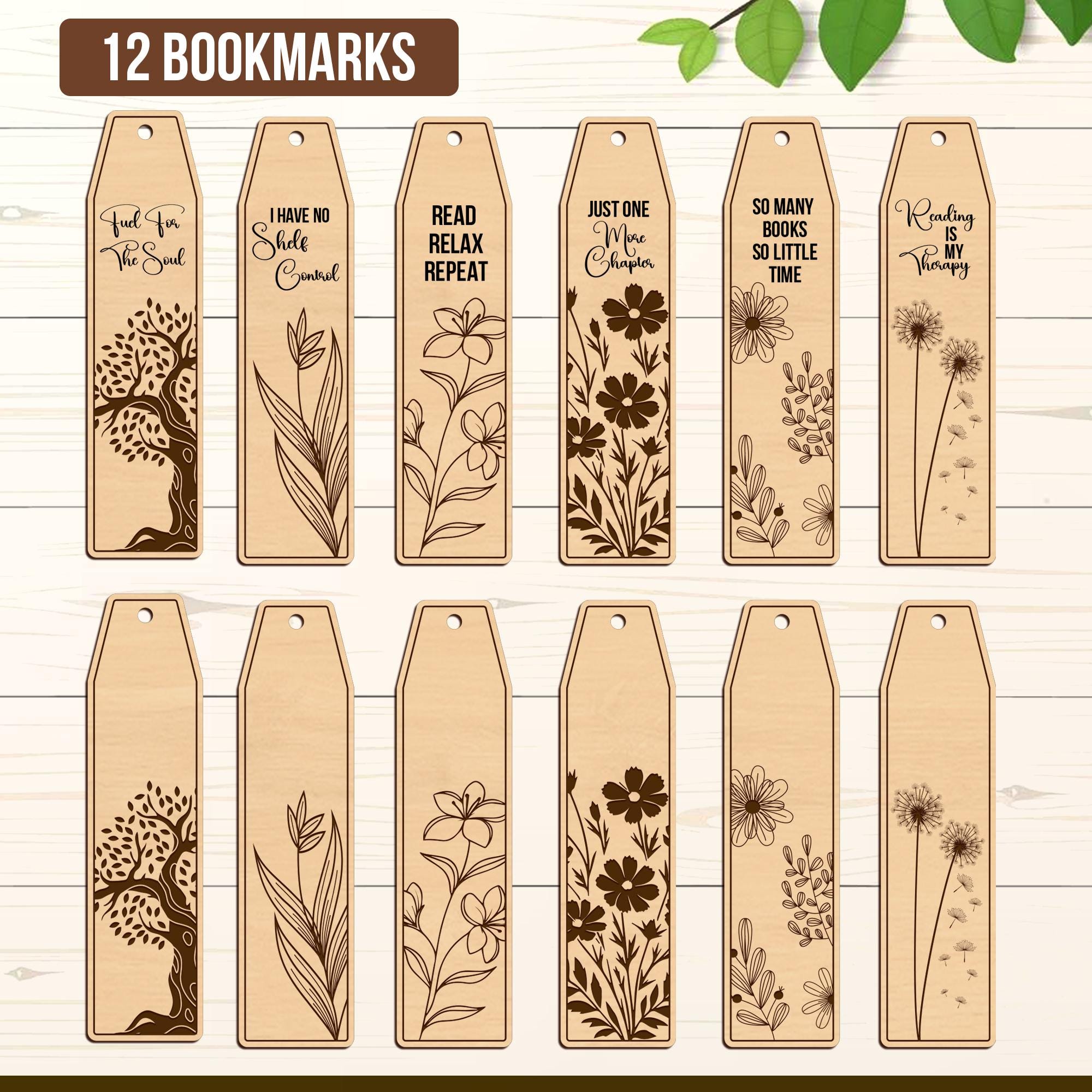 Bookmark SVG Laser Cut Files, Book Mark Svg Laser Engraving Files ...
