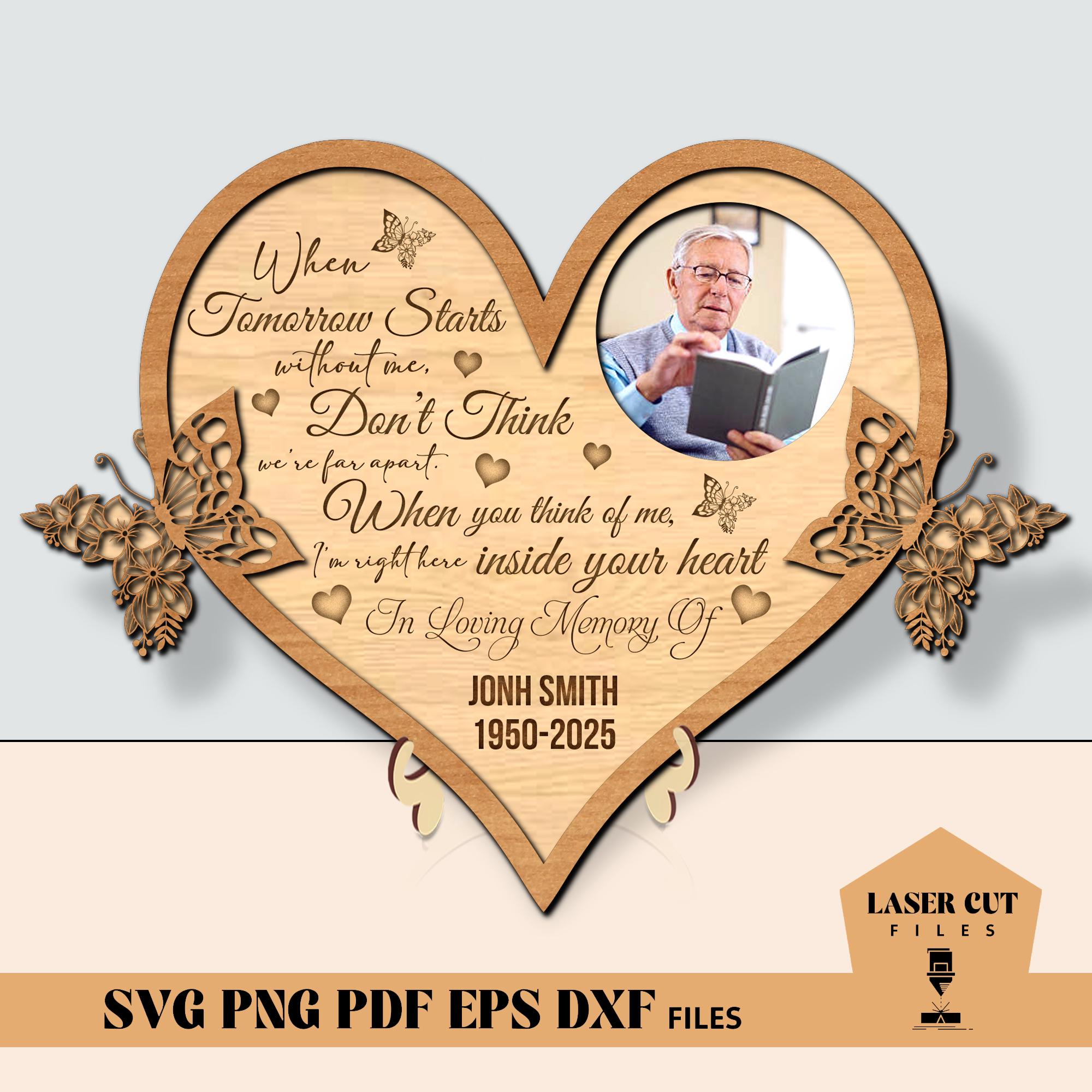 Personalized Dad Memorial Sign SVG, Butterfly Memorial Sign Svg, Loss ...