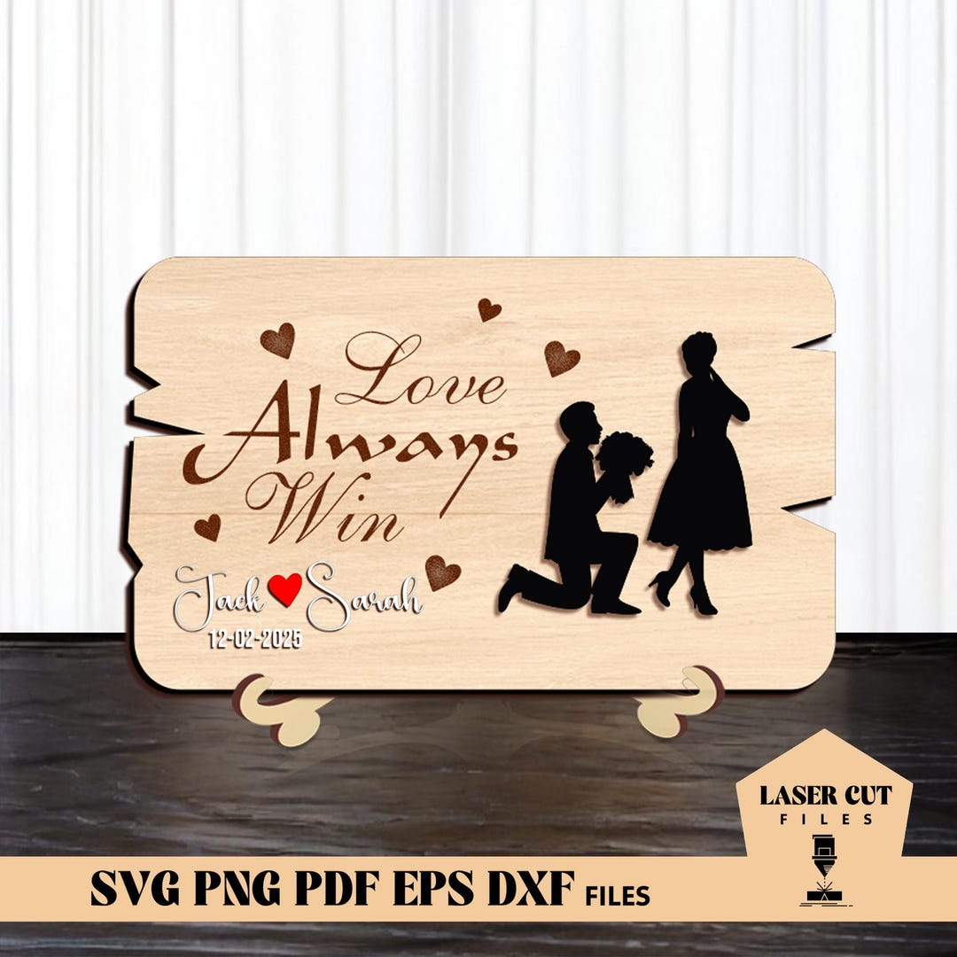 Personalized Couple Sign Laser Cut, Couple Laser Cut File, Valentines ...