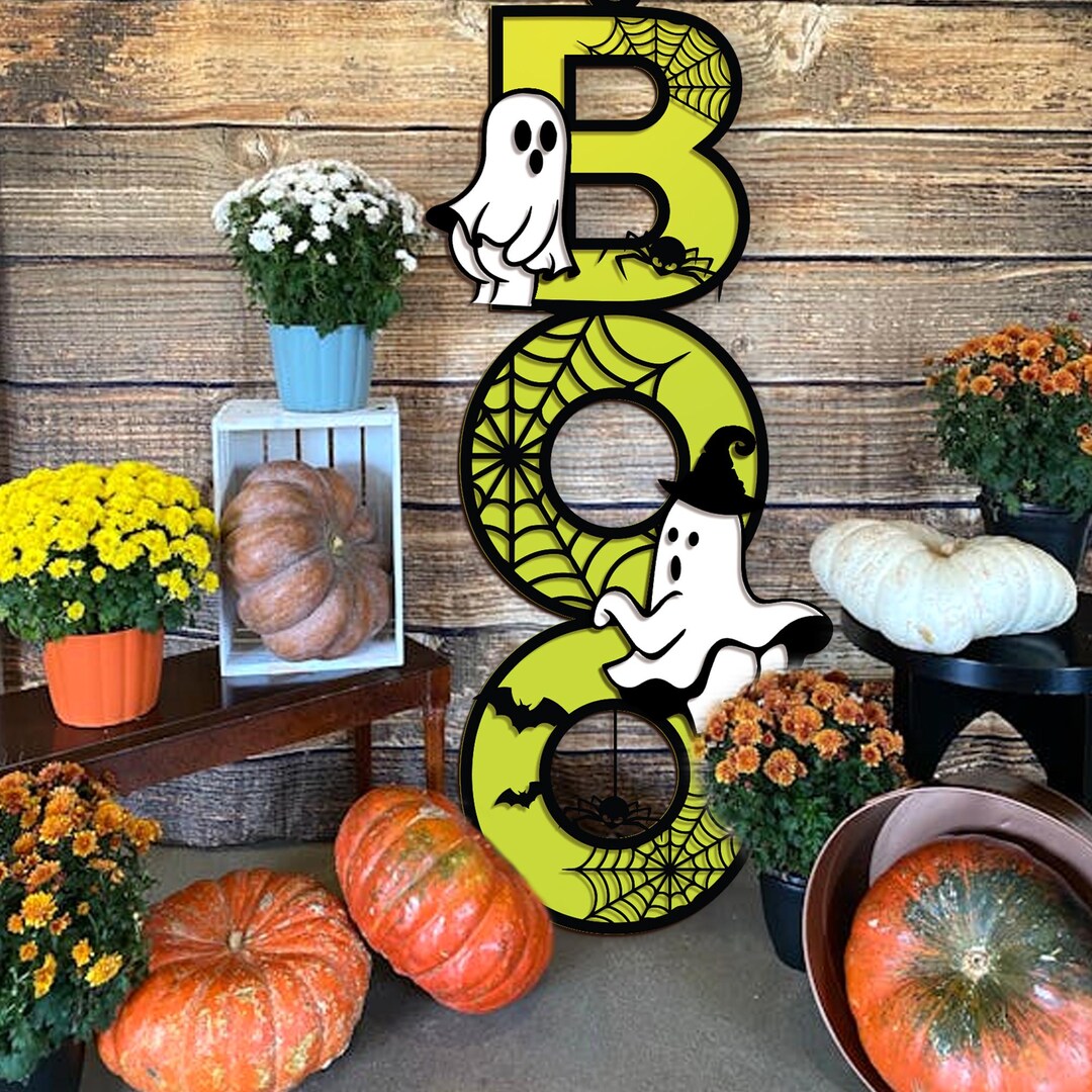 Ghost Boo Sign, Boo Door Hanger, Halloween, Ghost Boo Sign Laser Cut ...
