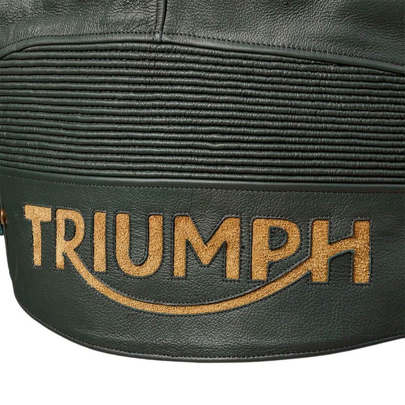 Triumph Braddan Black Air Race Leather Jacket, Motorcycle Leather ...