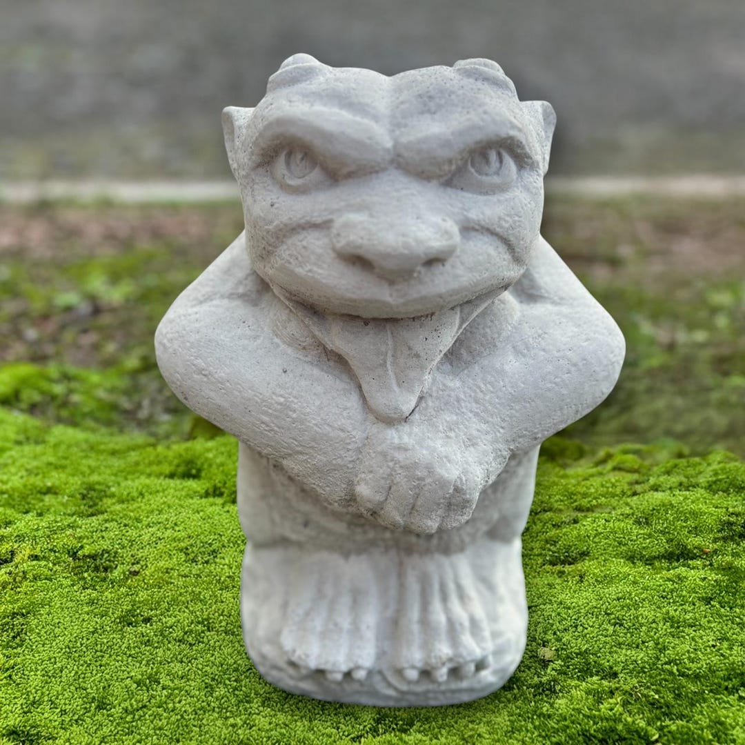 Gargoyle Creature Statue Concrete Guardian Figurine Outdoor Gothic ...