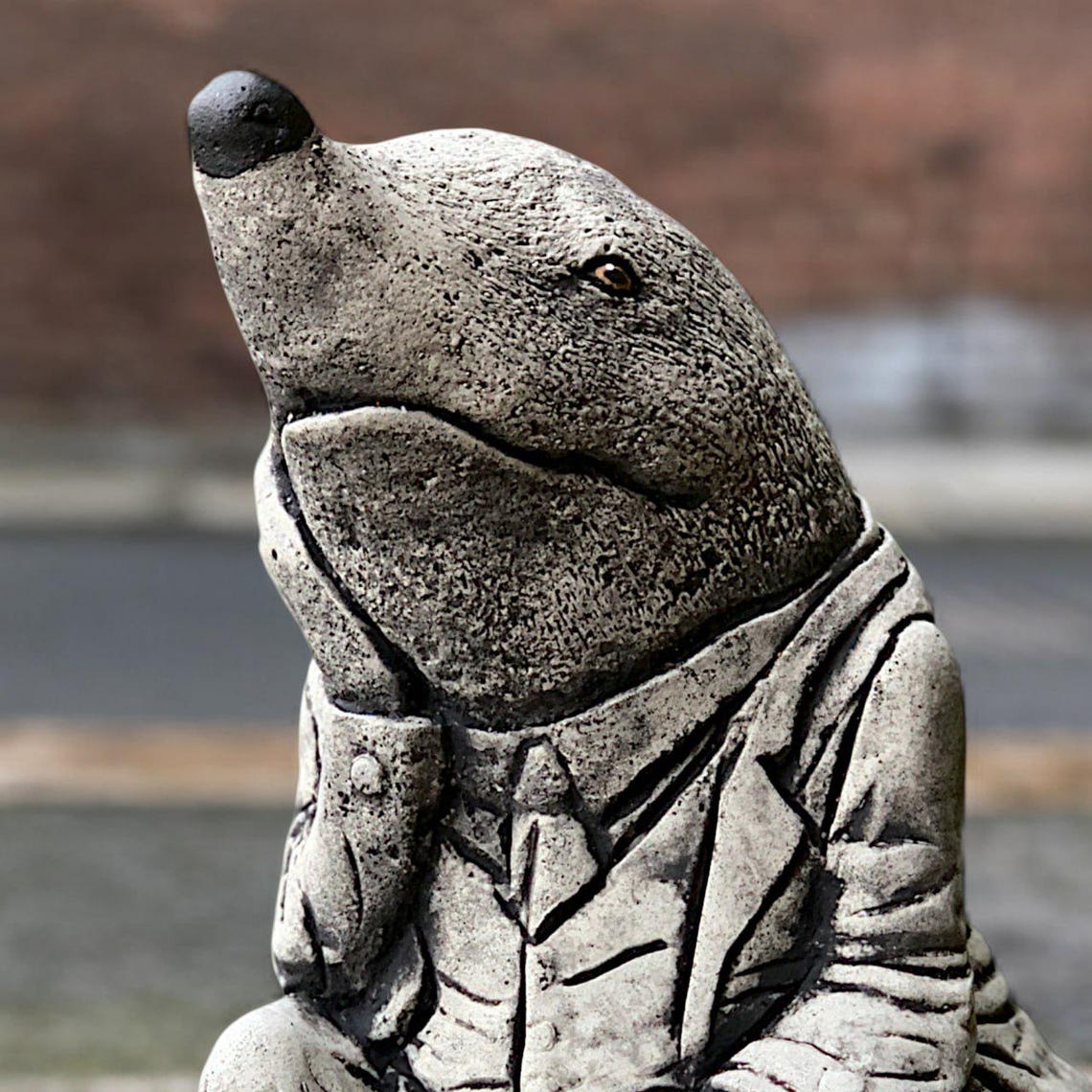 Elegant Sitting Mole Decor Concrete Garden Animal Statue Stone Mole ...