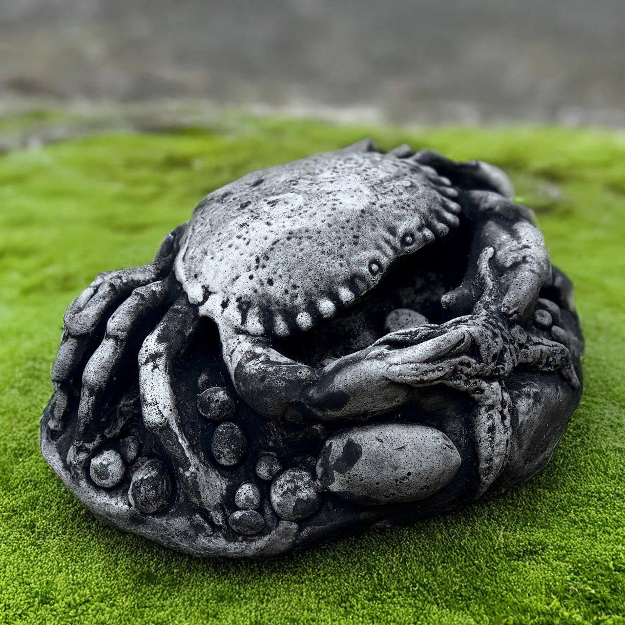 Stone Crab Statue Realistic Concrete Marine Decoration Handmade Coastal ...