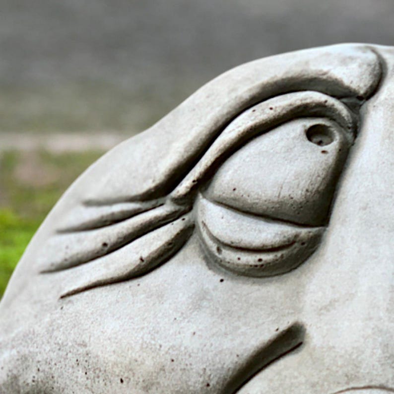 Stone Face Sculpture Concrete Garden Face Ornament Outdoor Funny Face ...
