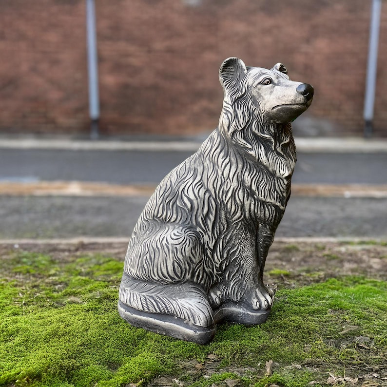 Concrete Collie Dog Statue Realistic Scottish Collie Sculpture Outdoor ...