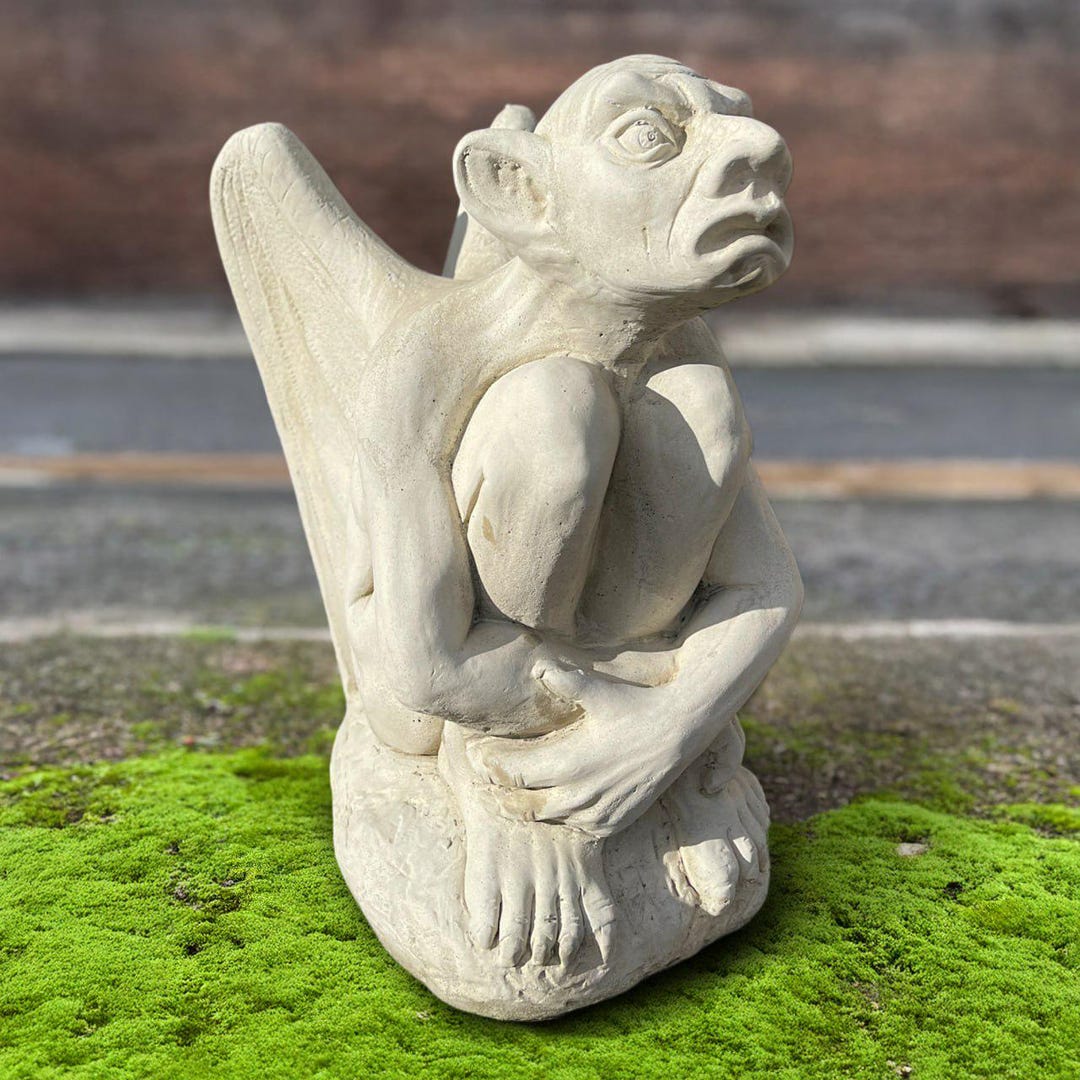 Concrete Gargoyle Statue Gothic Garden Sculpture Stone Gargoyle ...