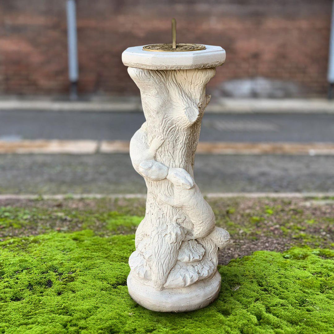 Concrete Sundial Plinth Stone Garden Pedestal Sculpture Outdoor Solar ...
