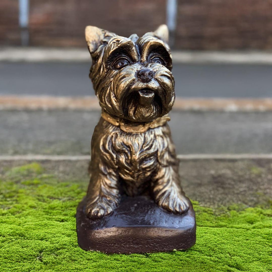 Westie Dog Statue Concrete West Highland Terrier Decor Stone Garden ...