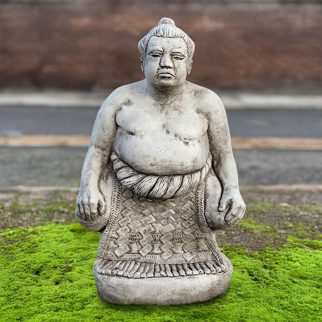 Concrete Sumo Wrestler Statue Outdoor Stone Fighter Sculpture Cement ...