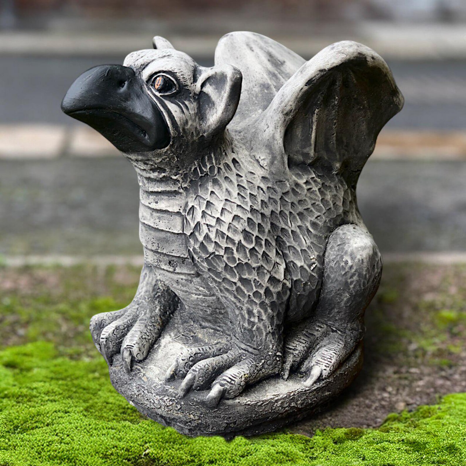 Outdoor Dragon Sculpture Concrete Baby Dragon Figurine Stone Dragon ...