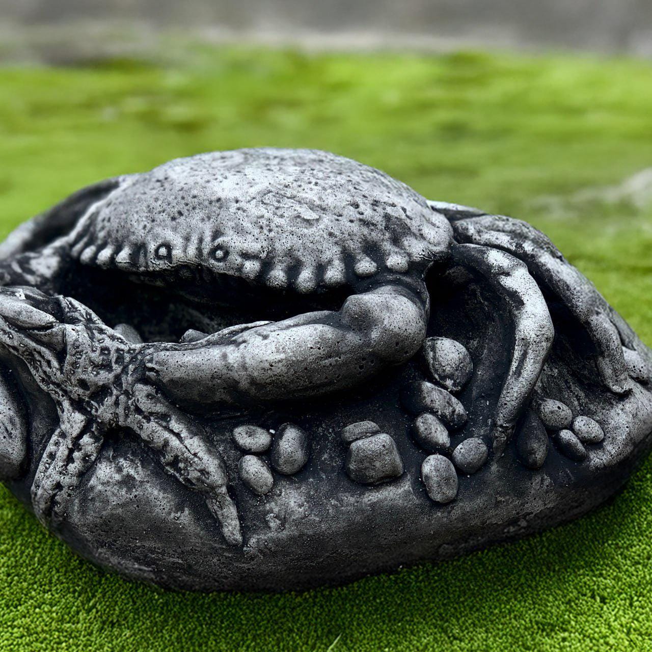 Stone Crab Statue Realistic Concrete Marine Decoration Handmade Coastal ...