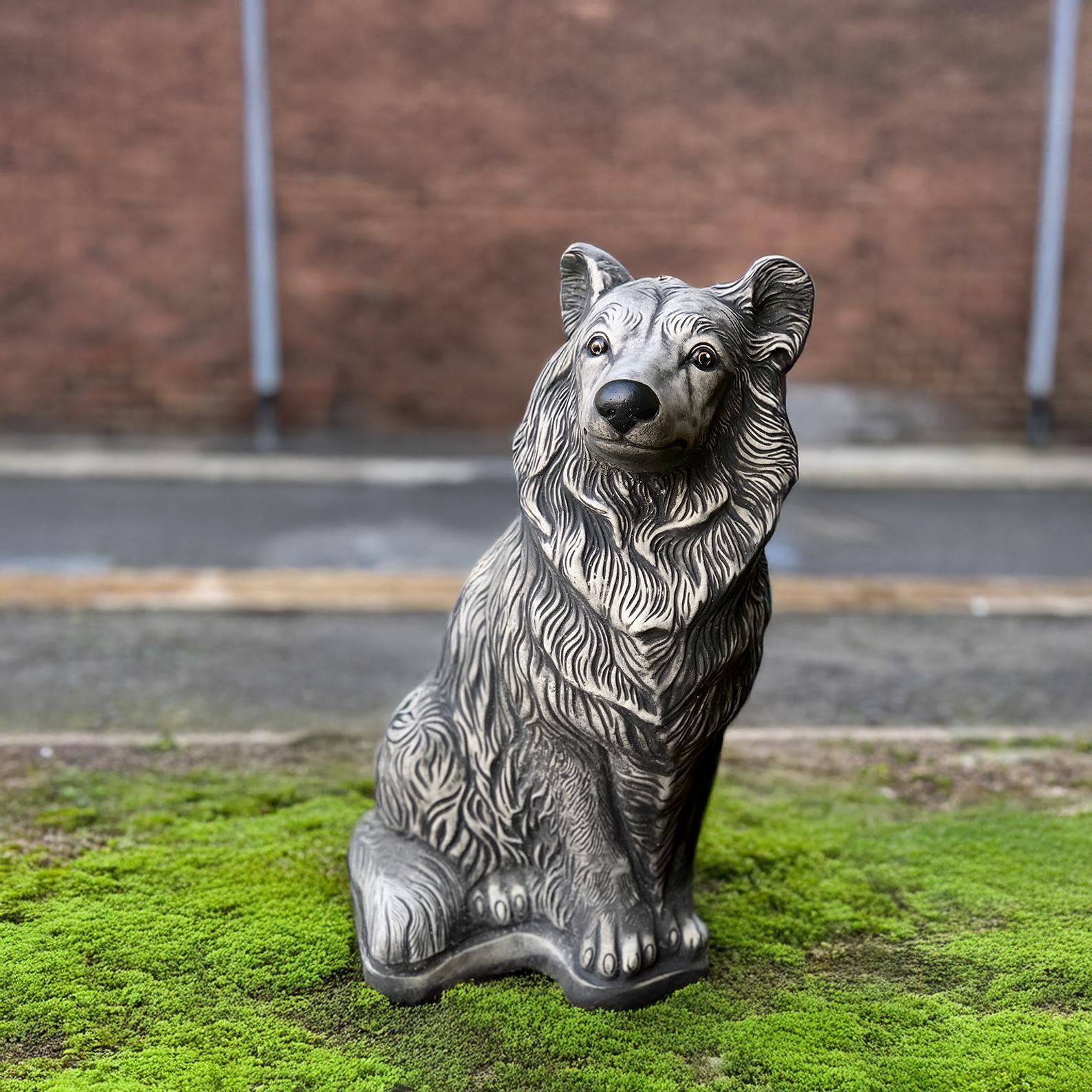 Concrete Collie Dog Statue Realistic Scottish Collie Sculpture Outdoor ...