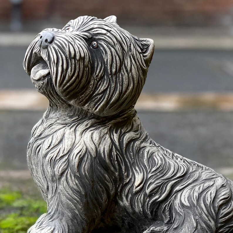 Concrete Yorkie Dog Sculpture Outdoor Westie Dog Figurine Stone Terrier ...