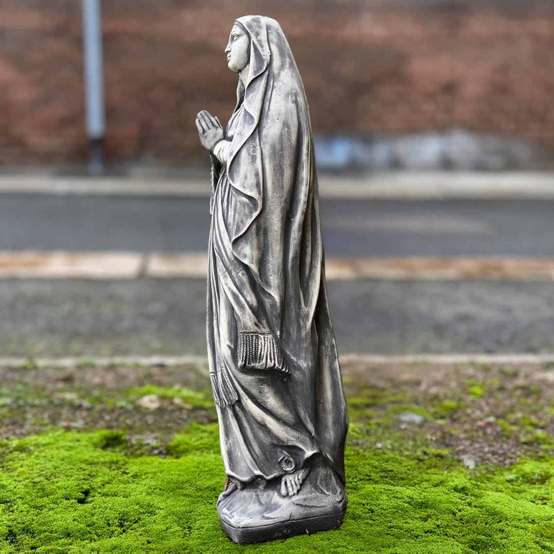 Massive Virgin Mary Statue Concrete Madonna Ornament Stone Religious ...