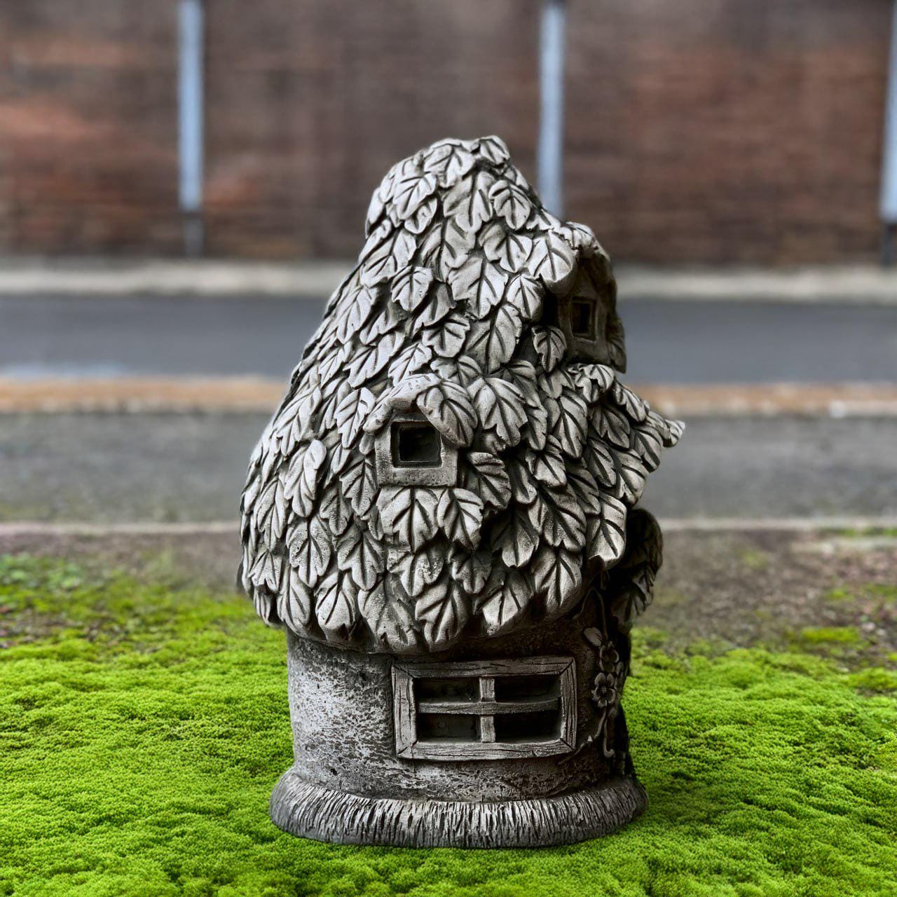 Concrete House Figurine Outdoor Home Statue Stone Mushroom Sculpture ...