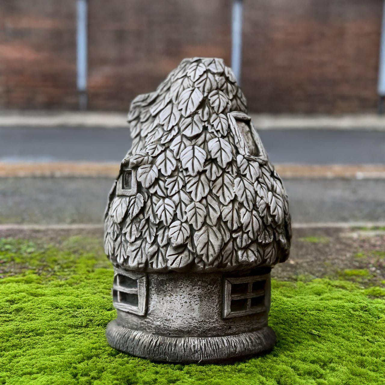 Concrete House Figurine Outdoor Home Statue Stone Mushroom Sculpture ...