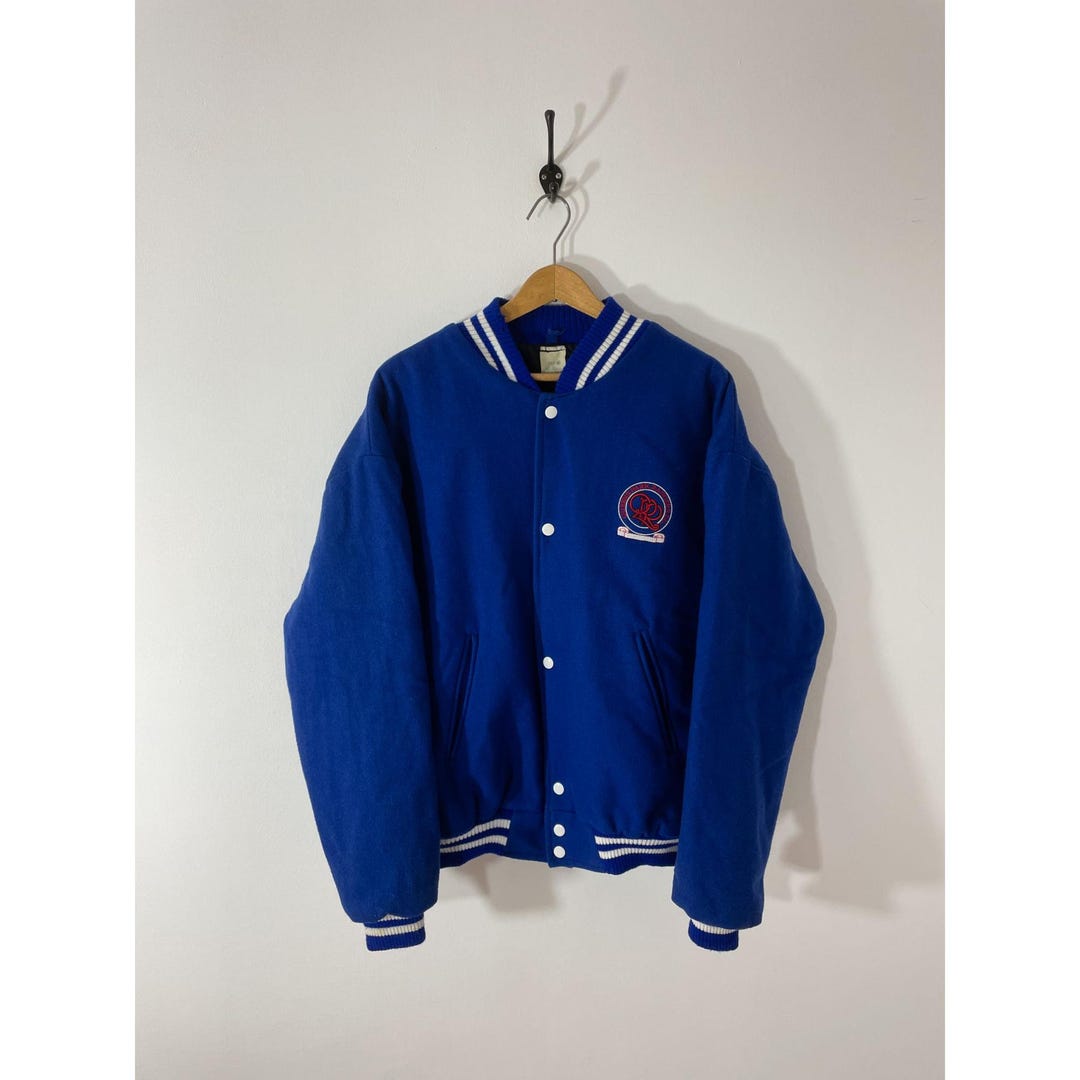 Men's Wool Blue Bomber Jacket Queens Park Rangers F.C. Football Boxy ...