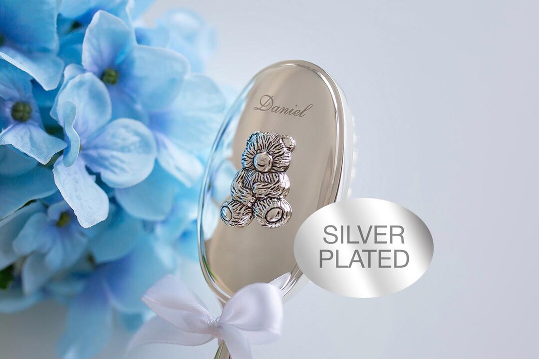 Personalized Silver Plated Baby Brush and Comb Set: Christening Gift - Etsy