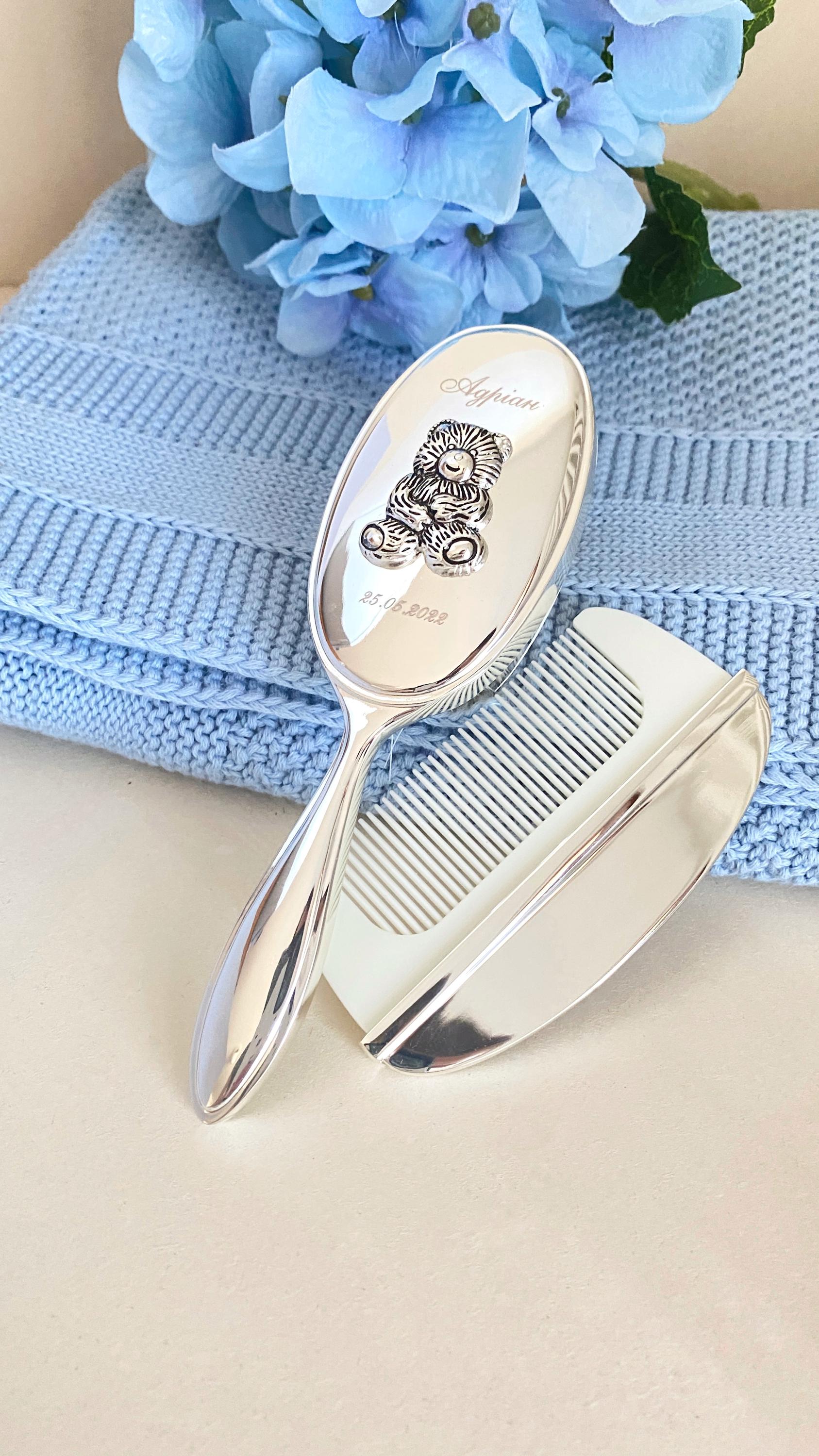 Personalized Baby Keepsake Suitcase: Silver-plated Accessories Gift Set ...