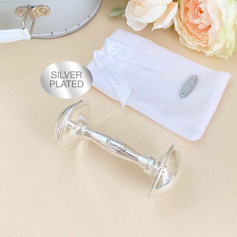 Silver Rattle - Etsy