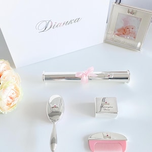 Custom Silver-plated Baby Brush and Comb Set: Soft-bristle Brush and ...