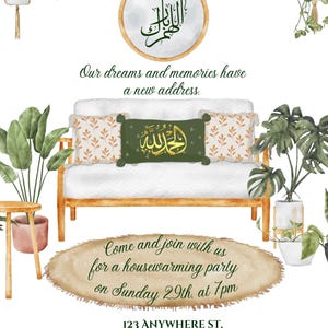Editable Muslim Housewarming Invitation: Islamic Ecard Template ...