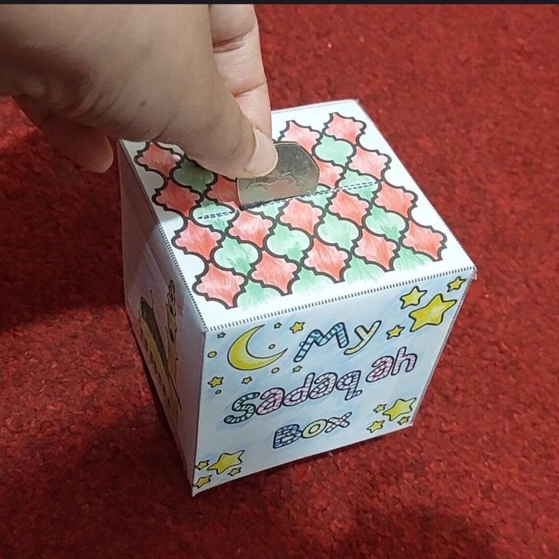 DIY Mosque Sadaqah Box: Ramadan Craft & Coloring Activity (PDF Download ...