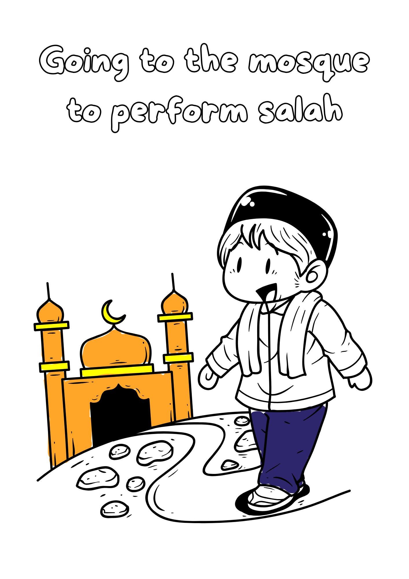 Islamic Coloring Pages: Muslim Kids & Adults, Ramadan Activity (22 ...