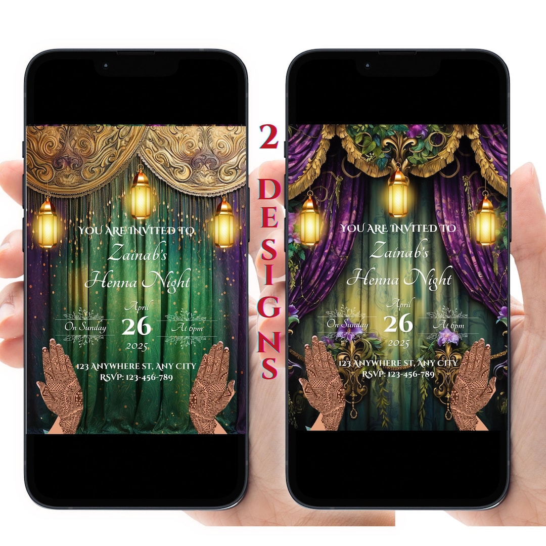 Editable Mehndi Party Invitation Editable Video Animated Mehndi Night ...