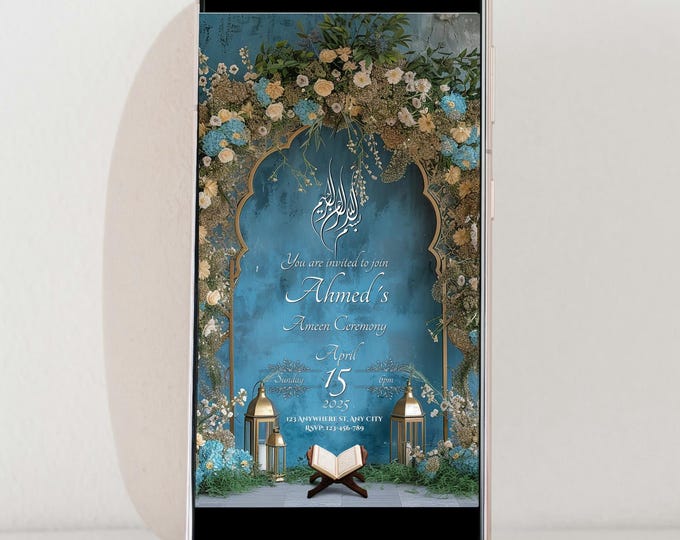 Muslim Girl's Simple Khatm-e-quran Celebration Card, Girl's Khatm E ...