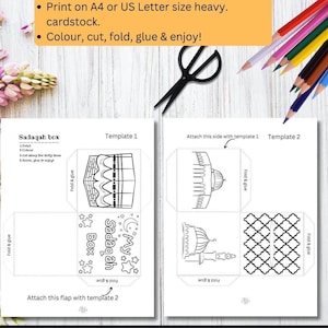 DIY Mosque Sadaqah Box: Ramadan Craft & Coloring Activity (PDF Download ...